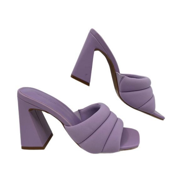 Open Edit | Shoes | Open Edit Purple Puffy Heeled Slide Sandal ...